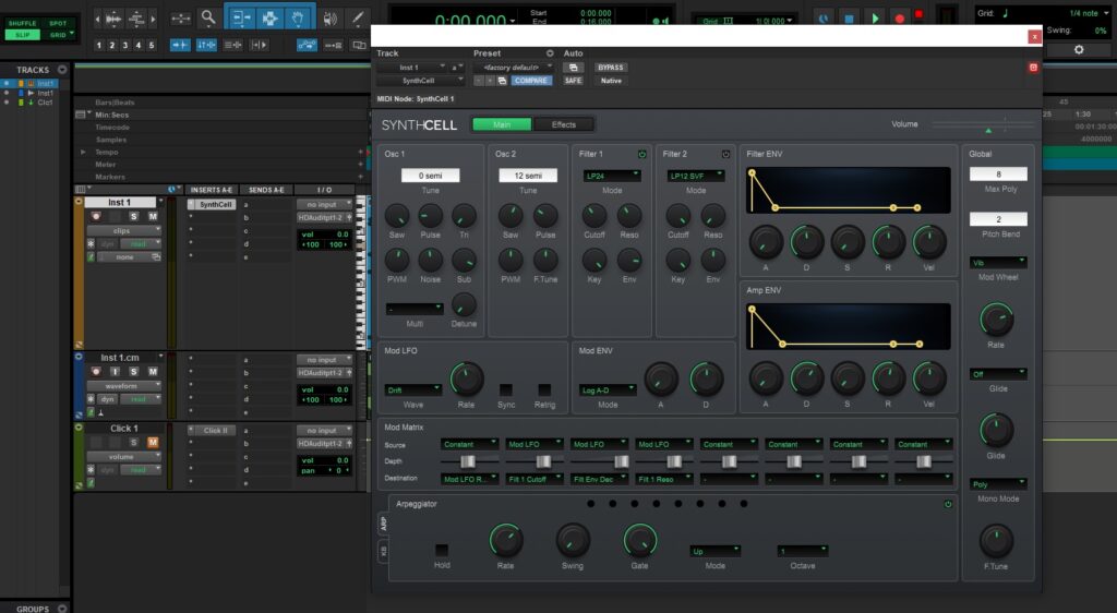 Avid Pro Tools: synth patch in SynthCell, il tutorial | Audiofader ...